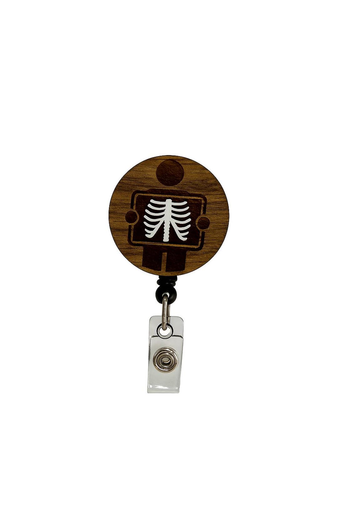 Radiology X-ray Badge Reel – Wooden Laser Engraved ID Holder, Imaging ...