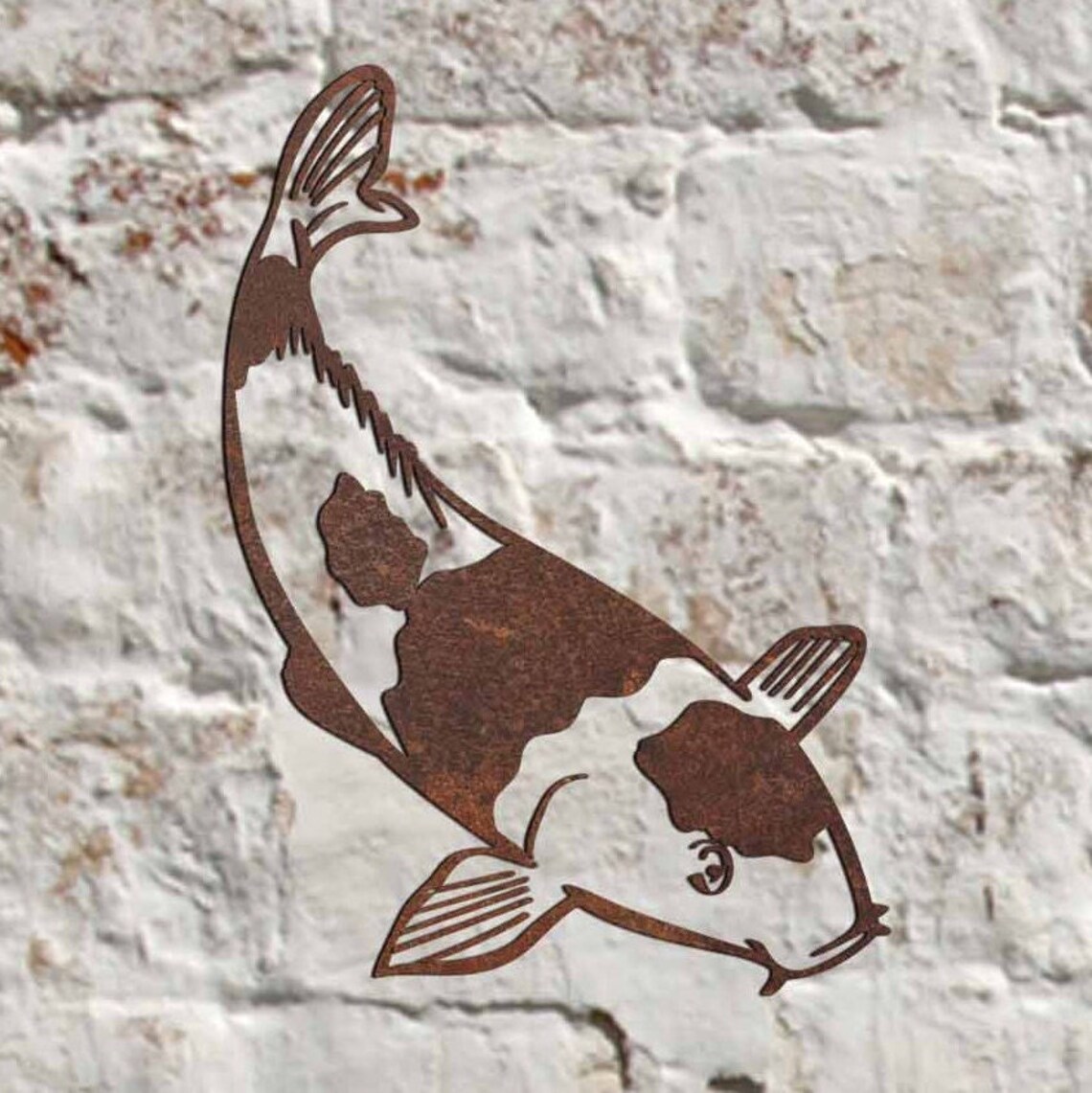 Rustic Metal Koi Carp Wall Art Sculpture Bespoke Handmade Gift | Etsy