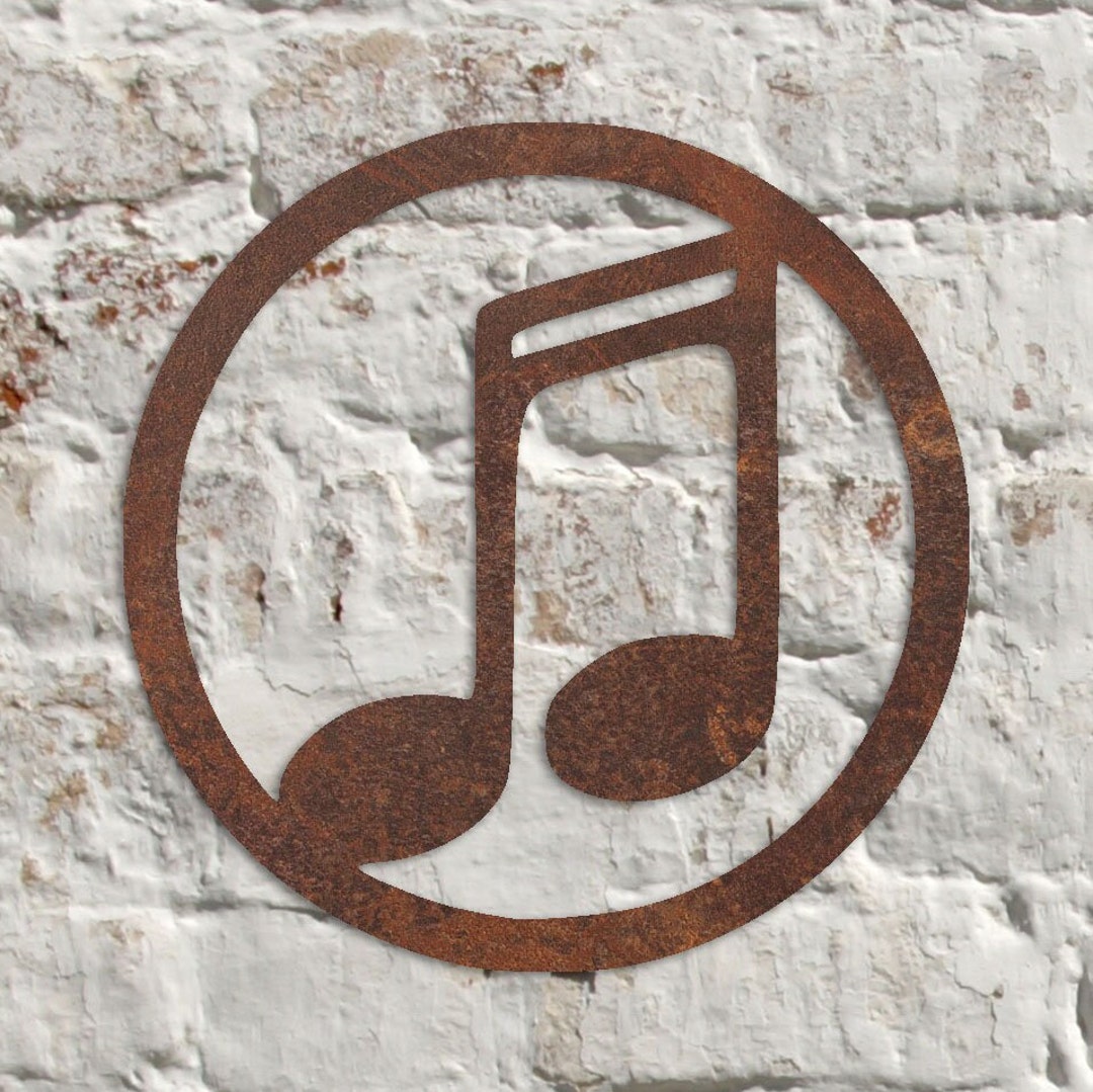 Rustic Metal Music Note Wall Art – Handmade Steel Sculpture - Etsy