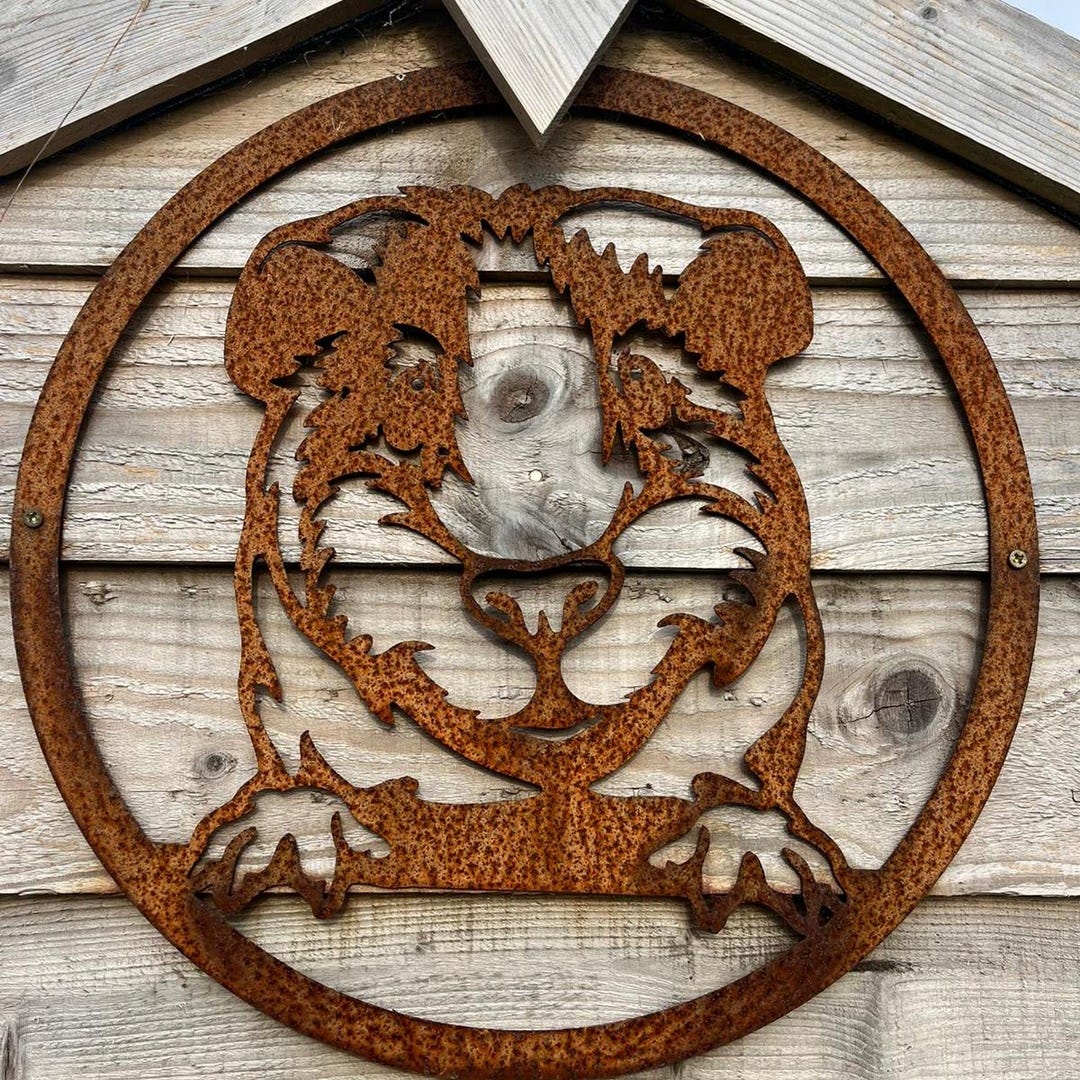 Rustic Metal Guinea Pig Wall Art – Handmade Steel Sculpture - Etsy