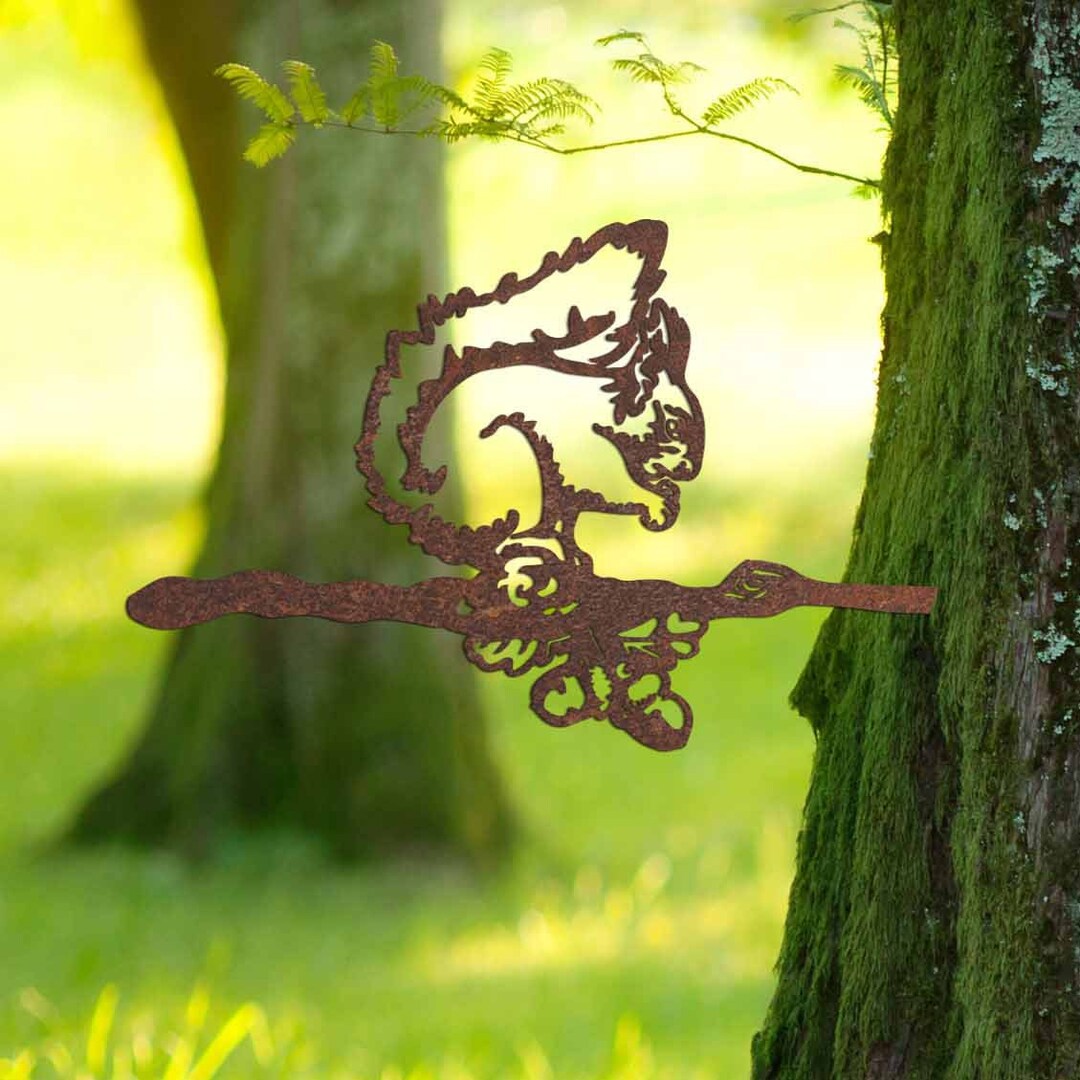 Rustic Metal Squirrel Wall Art Sculpture - Bespoke Handmade Gift - Etsy