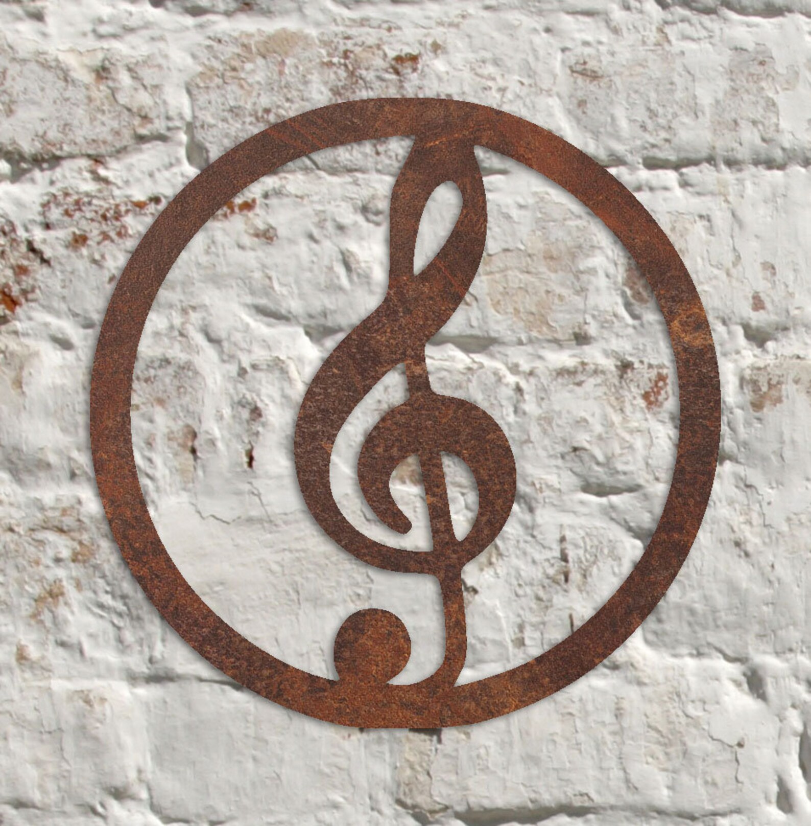 Rustic Metal Treble Clef Wall Art – Handmade Garden Sculpture - Etsy