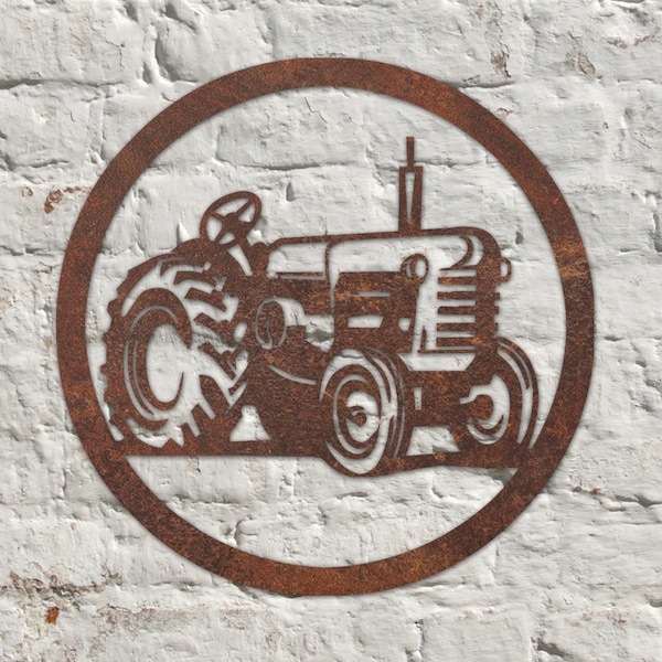 Metal Art Tractor Sculpture - Etsy