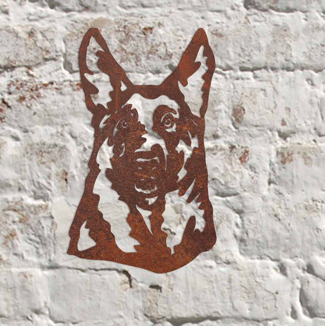 Rustic Metal German Shepherd Wall Art – Handmade Sculpture - Etsy