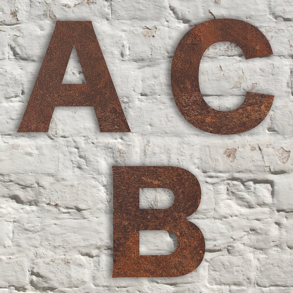 Rustic Metal Letters - Etsy