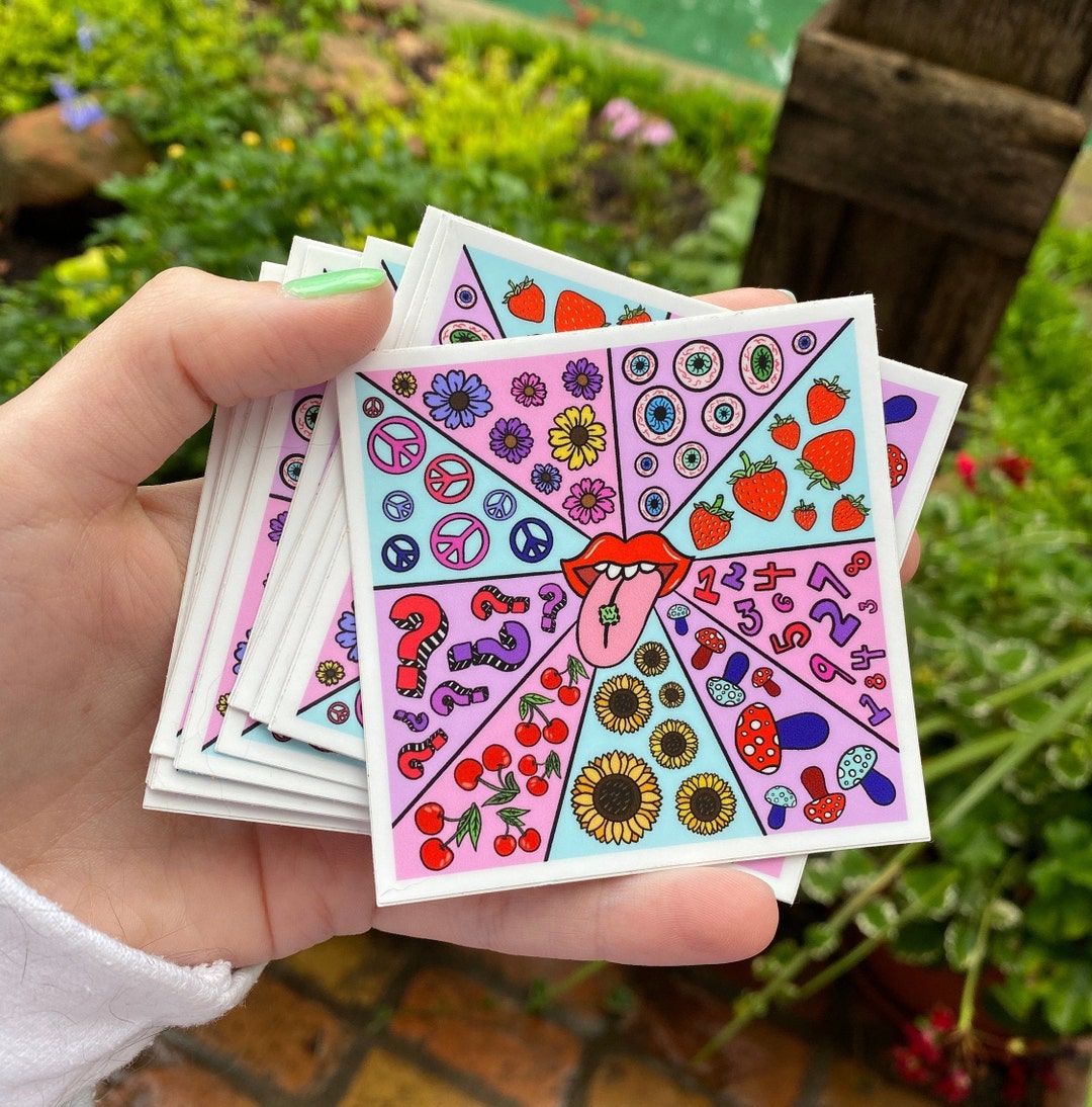 Psychedelic Life Chart Stickers | Hippie Sticker | for Laptop Hydro ...