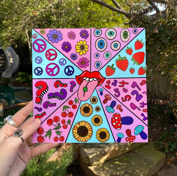 Psychedelic Life Chart | Etsy