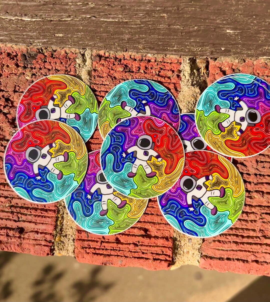 Floating Nowhere Stickers | Astronaut Space Vibes Trippy Psychedelic ...