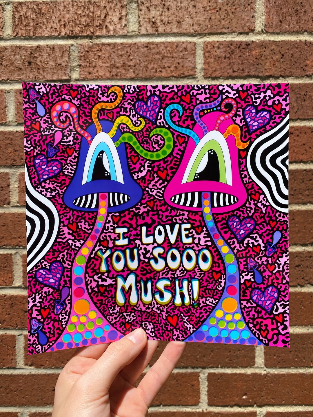 I Love You so Mush | Mushroom Art Psychedelic Art Trippy Art Mushroom ...
