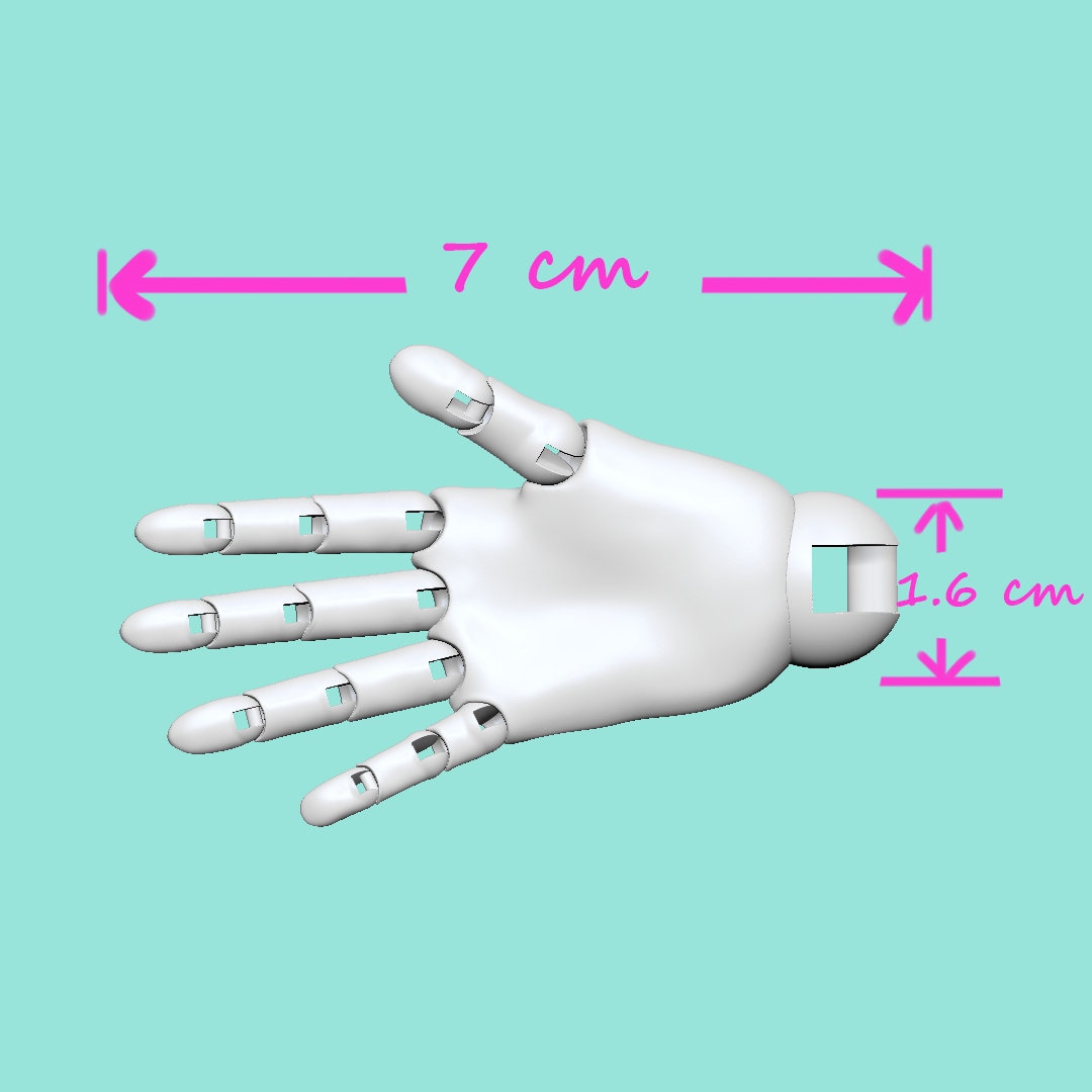 Anya Atelier - Basic BJD Jointed Hand 3d Print File - Etsy