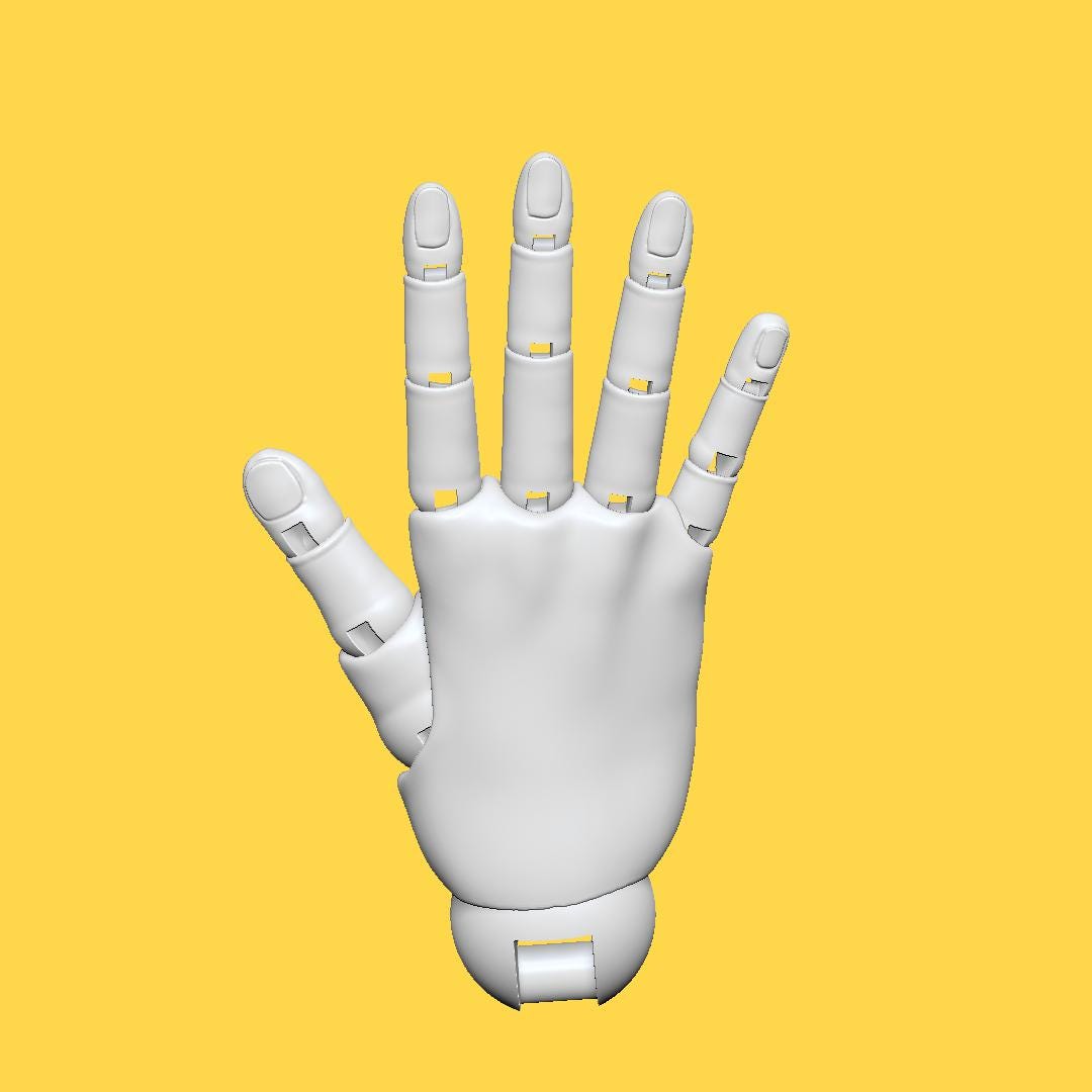Anya Atelier - Basic BJD Jointed Hand 3d Print File - Etsy