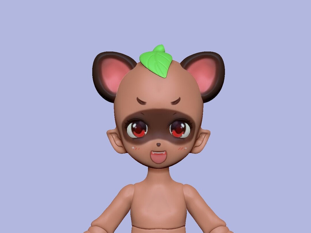Inari Bjd Series Addition Head Tanuki Chan STL. File for 3D - Etsy