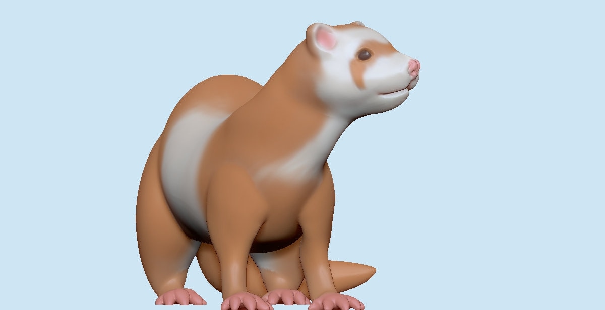 Ferret Figurine STL File for 3D Print - Etsy