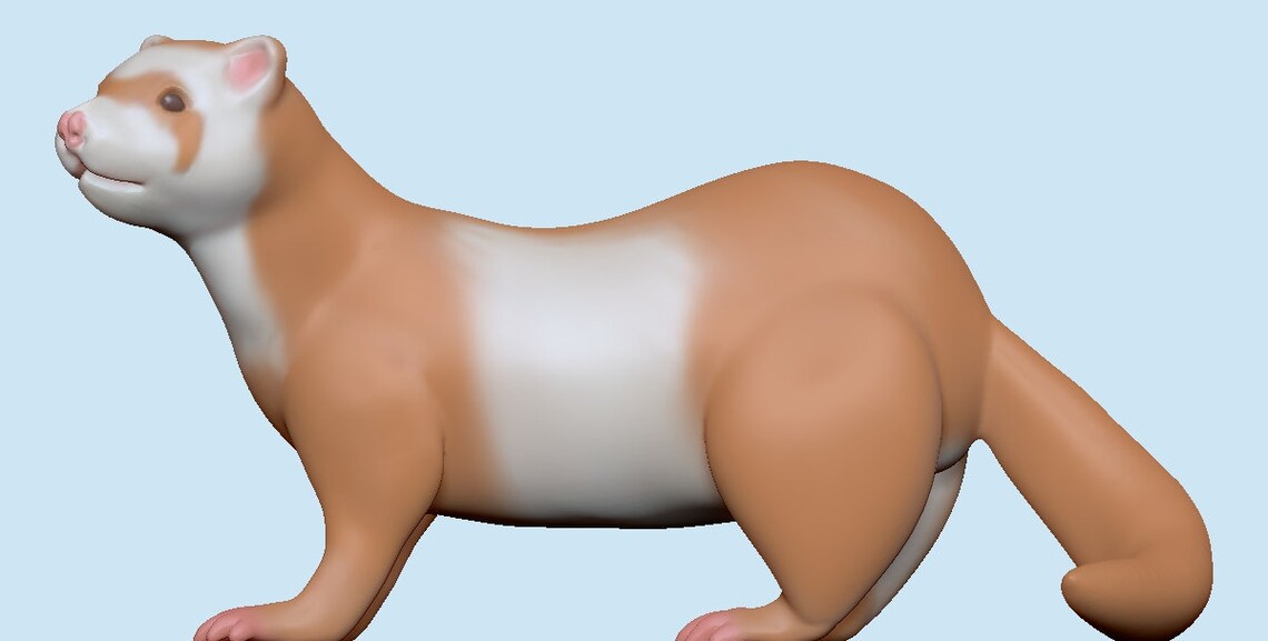Ferret Figurine STL File for 3D Print - Etsy