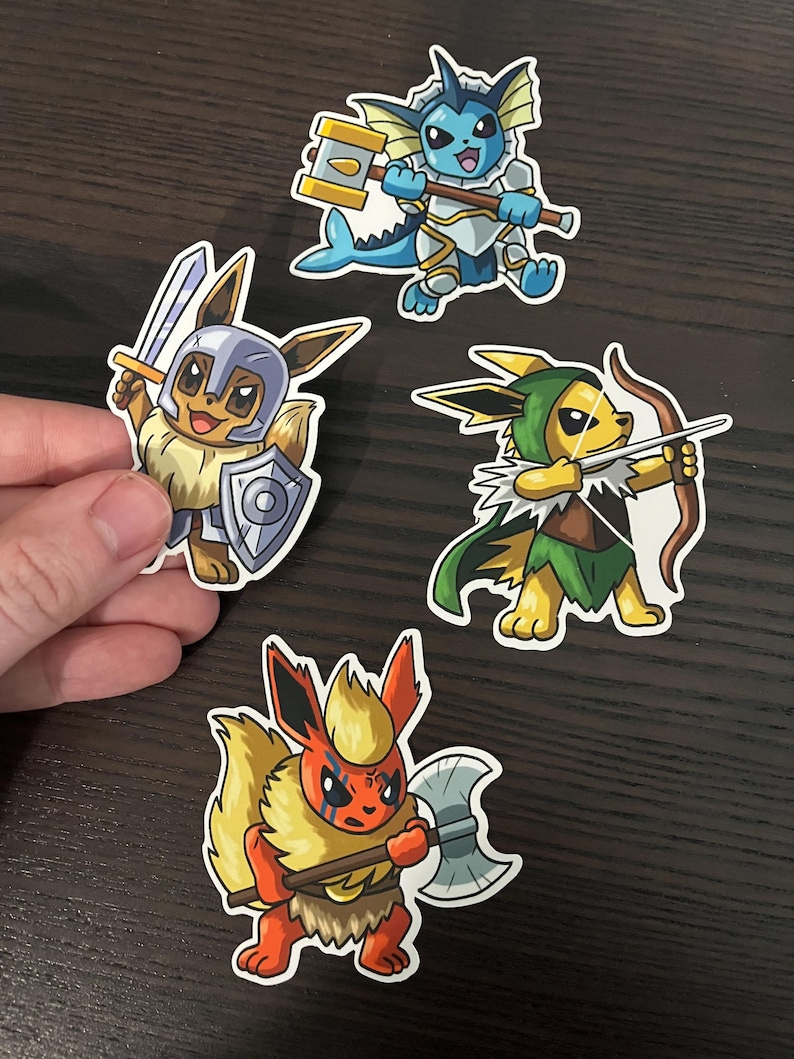 D and Eevee Stickers - Etsy