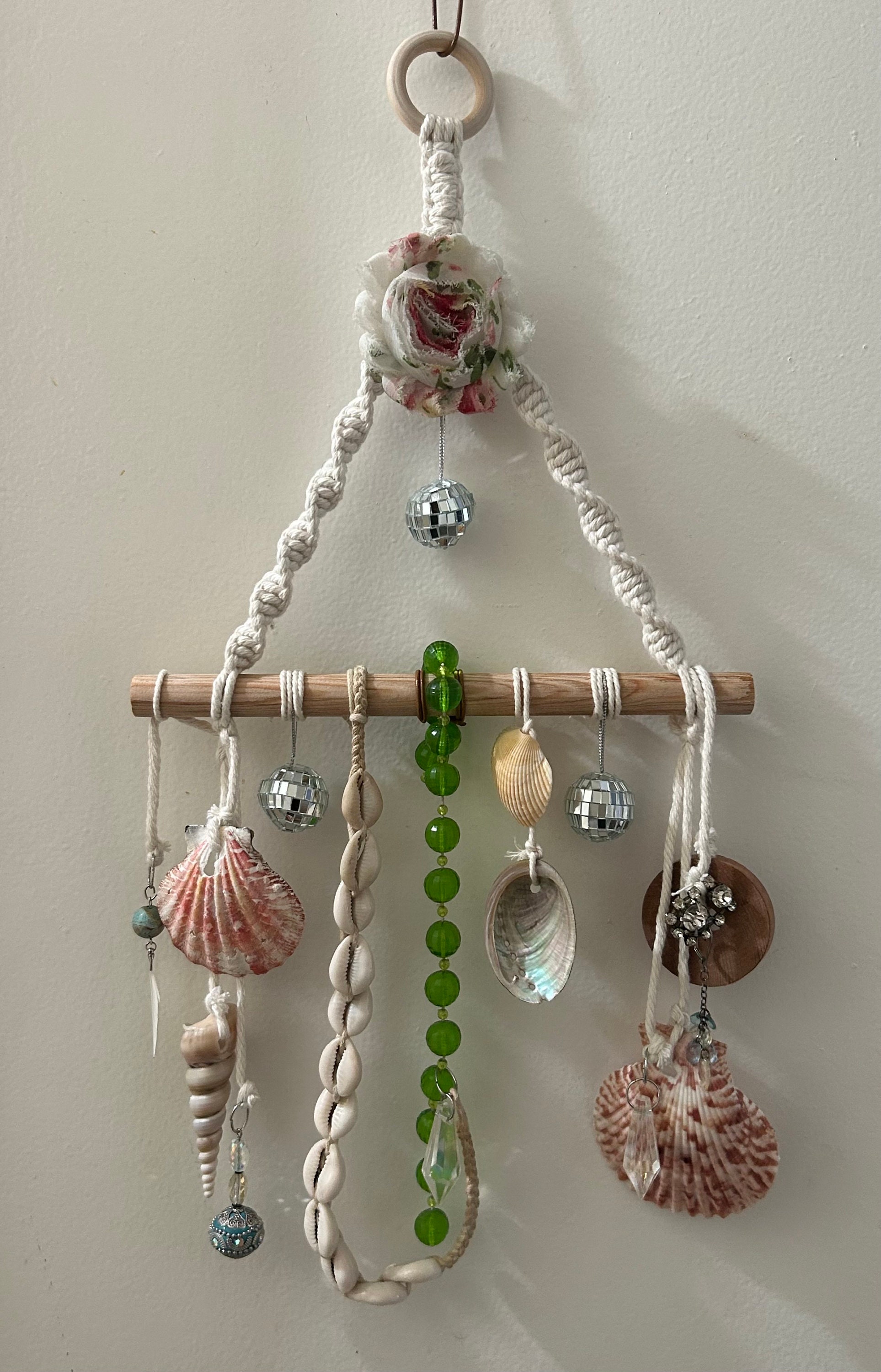 Disco Ball Shell Macrame Suncatcher/wind Chimes - Etsy