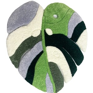 Variegated Monstera Leaf Rug, Tropical Leaf Mat, Plant Rug, Custom ...
