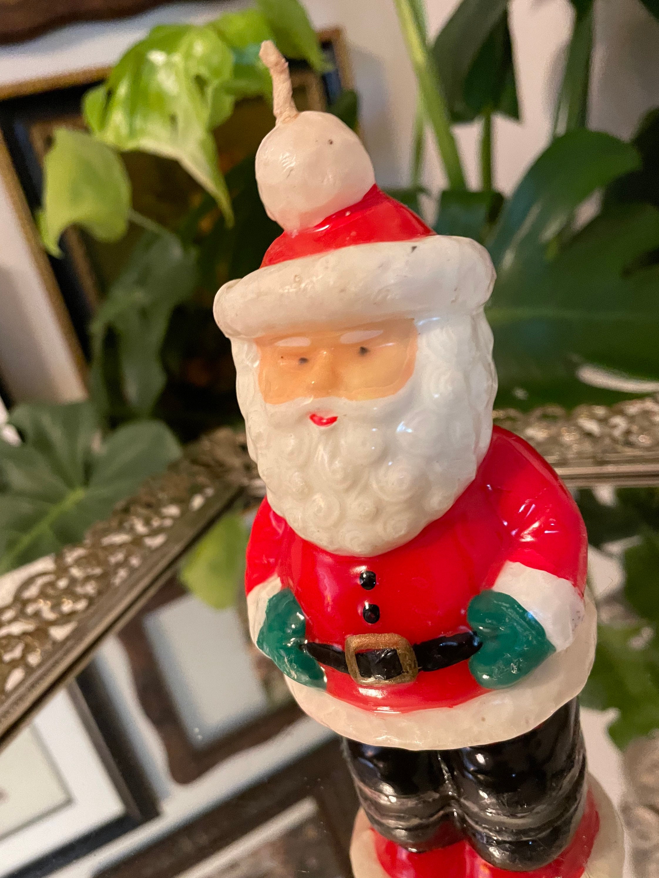 Vintage Santa Clause Candle Figure Adorable Christmas Retro 70s 80s 90s ...