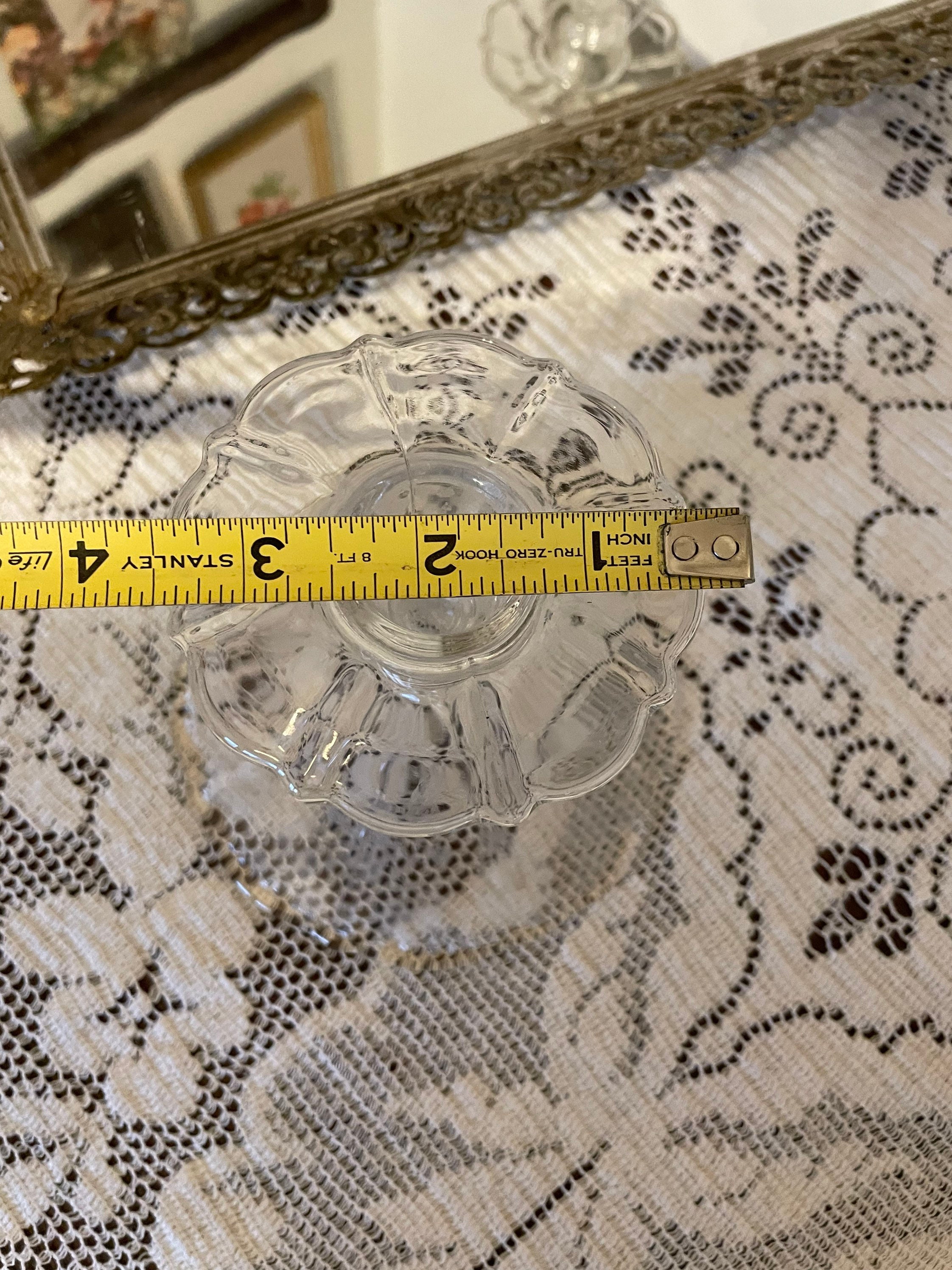 Vintage Antique Cambridge Rose Point Rosepoint Set of Two - Etsy