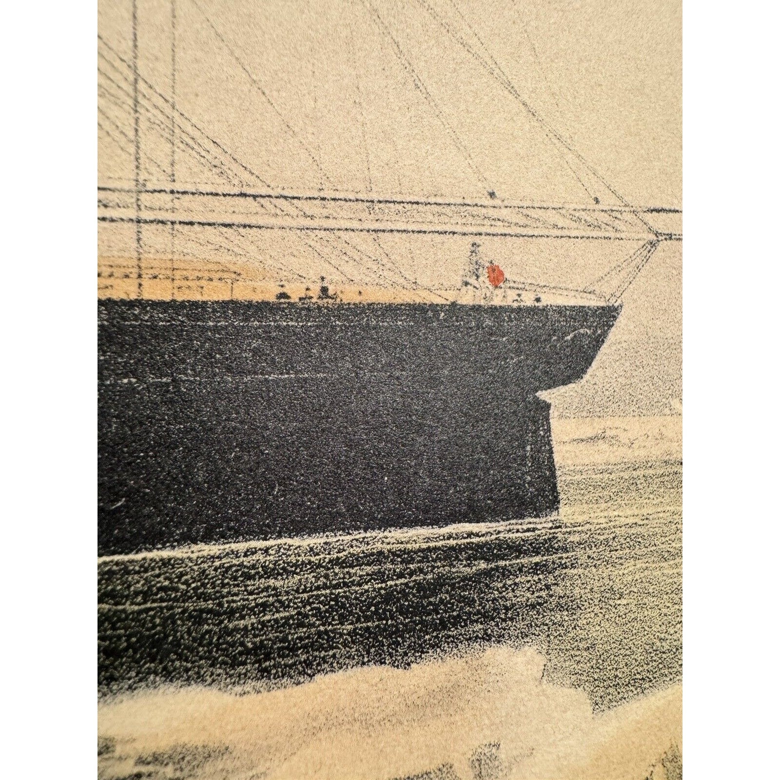 1855 Nathaniel Currier Folio Print Clipper Ship Red Jacket 27x18 on ...