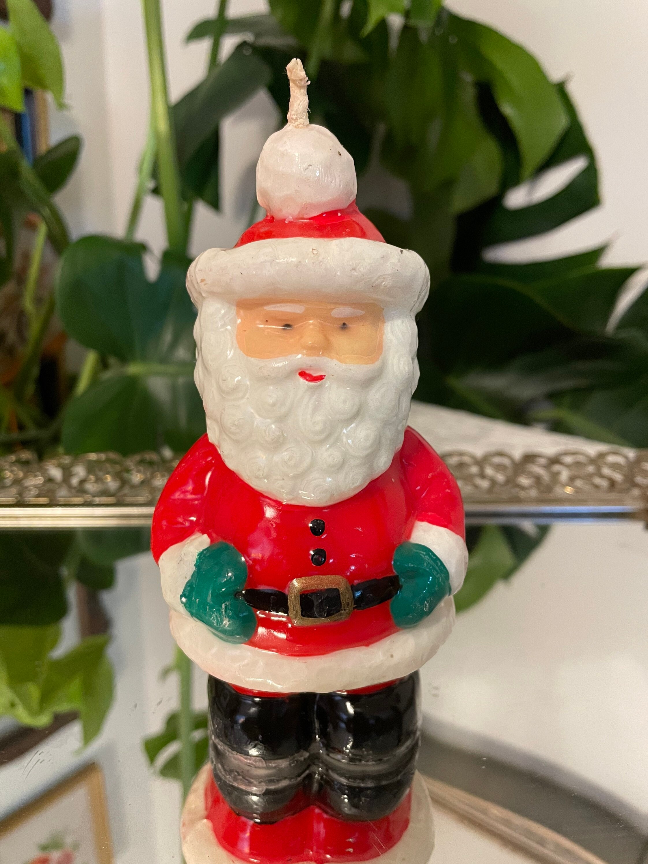 Vintage Santa Clause Candle Figure Adorable Christmas Retro 70s 80s 90s ...