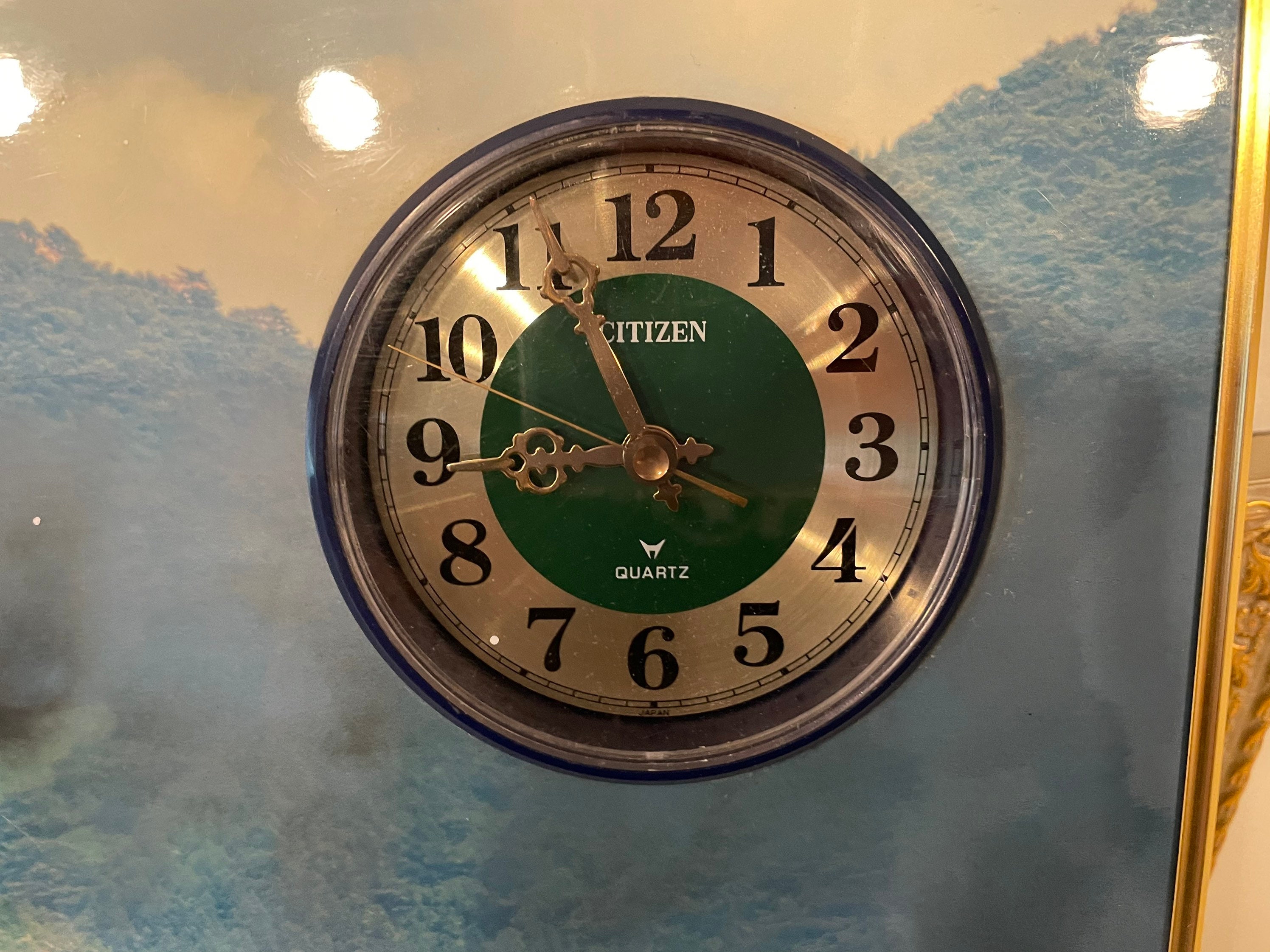 Vintage Locomotive Steam Train Citizen Clock Sign Gold Face Wall Clock ...