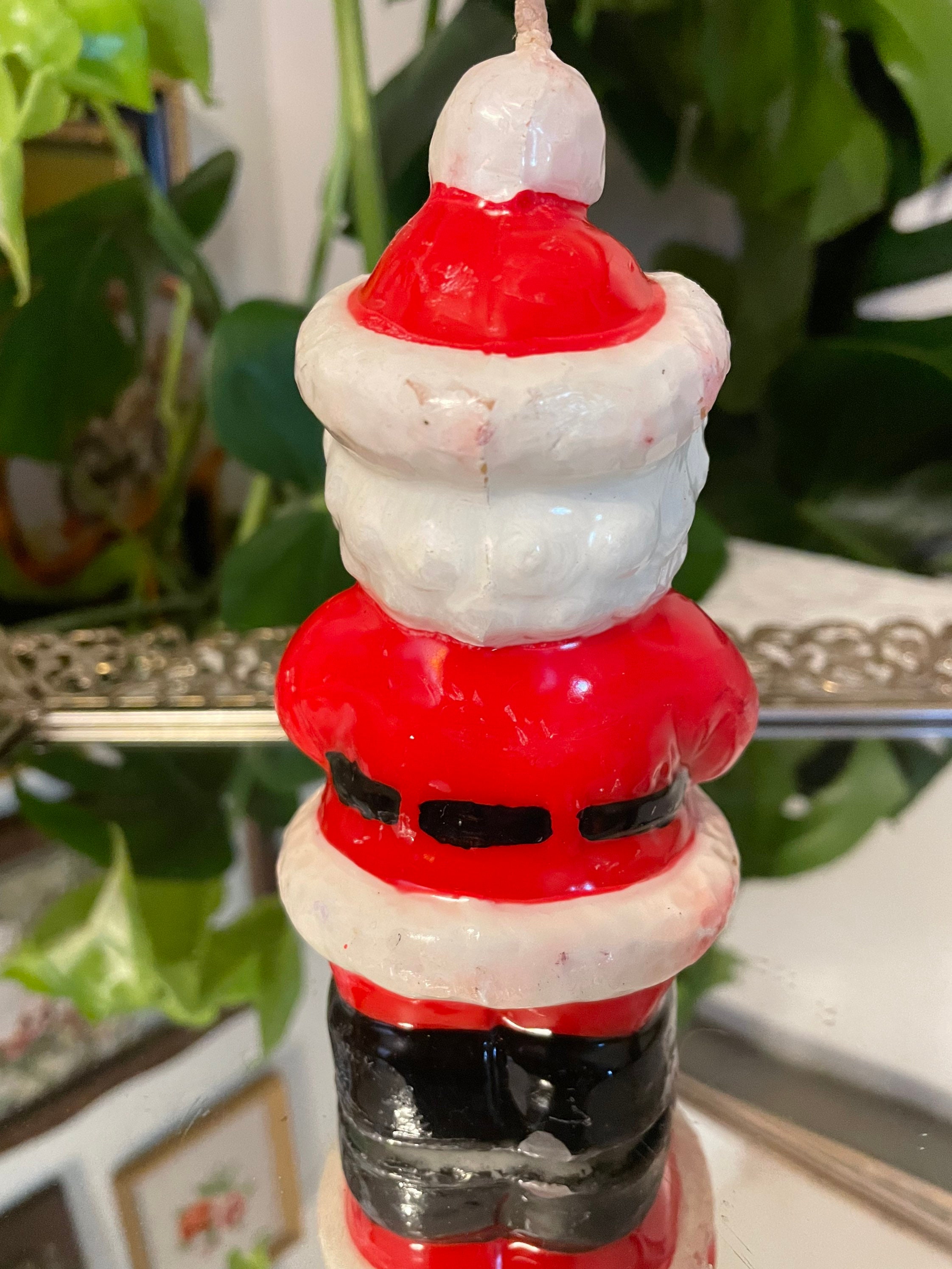 Vintage Santa Clause Candle Figure Adorable Christmas Retro 70s 80s 90s ...