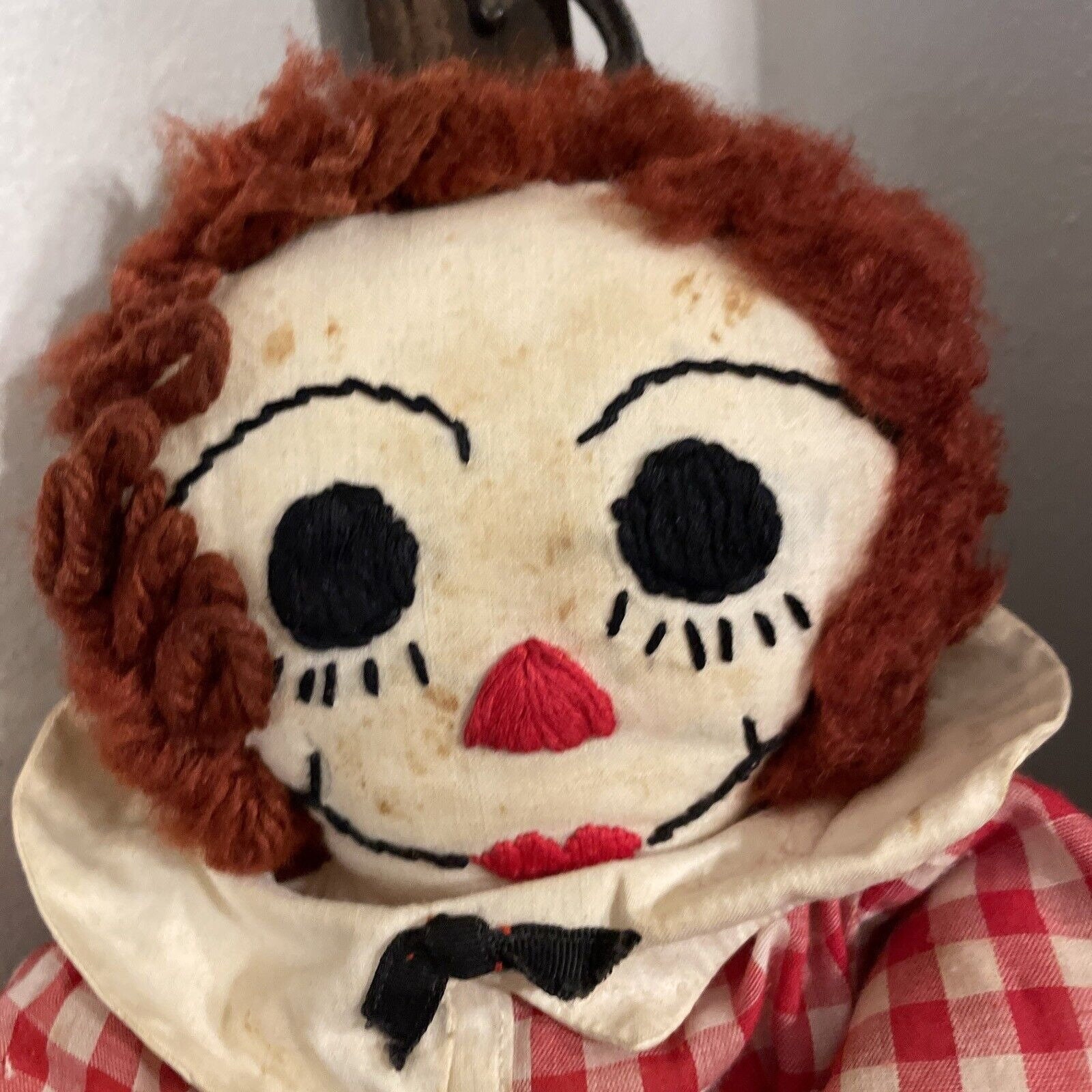 Vintage Antique Large Raggedy Ann and Andy P 20 Cloth Doll Hand Made ...