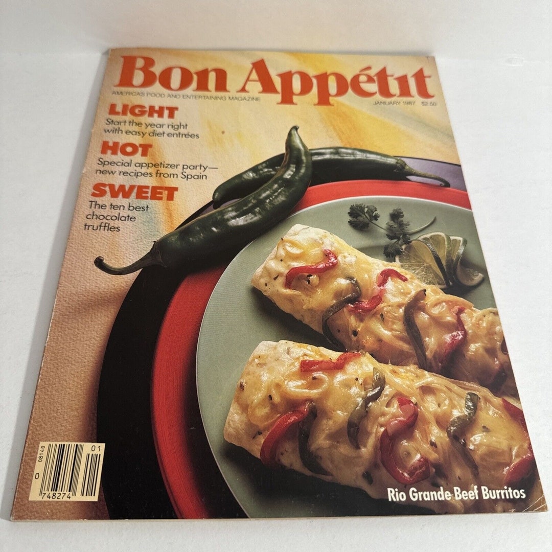 Vintage Bon Appetit Magazine January 1987 Appetizer Parties / Best ...