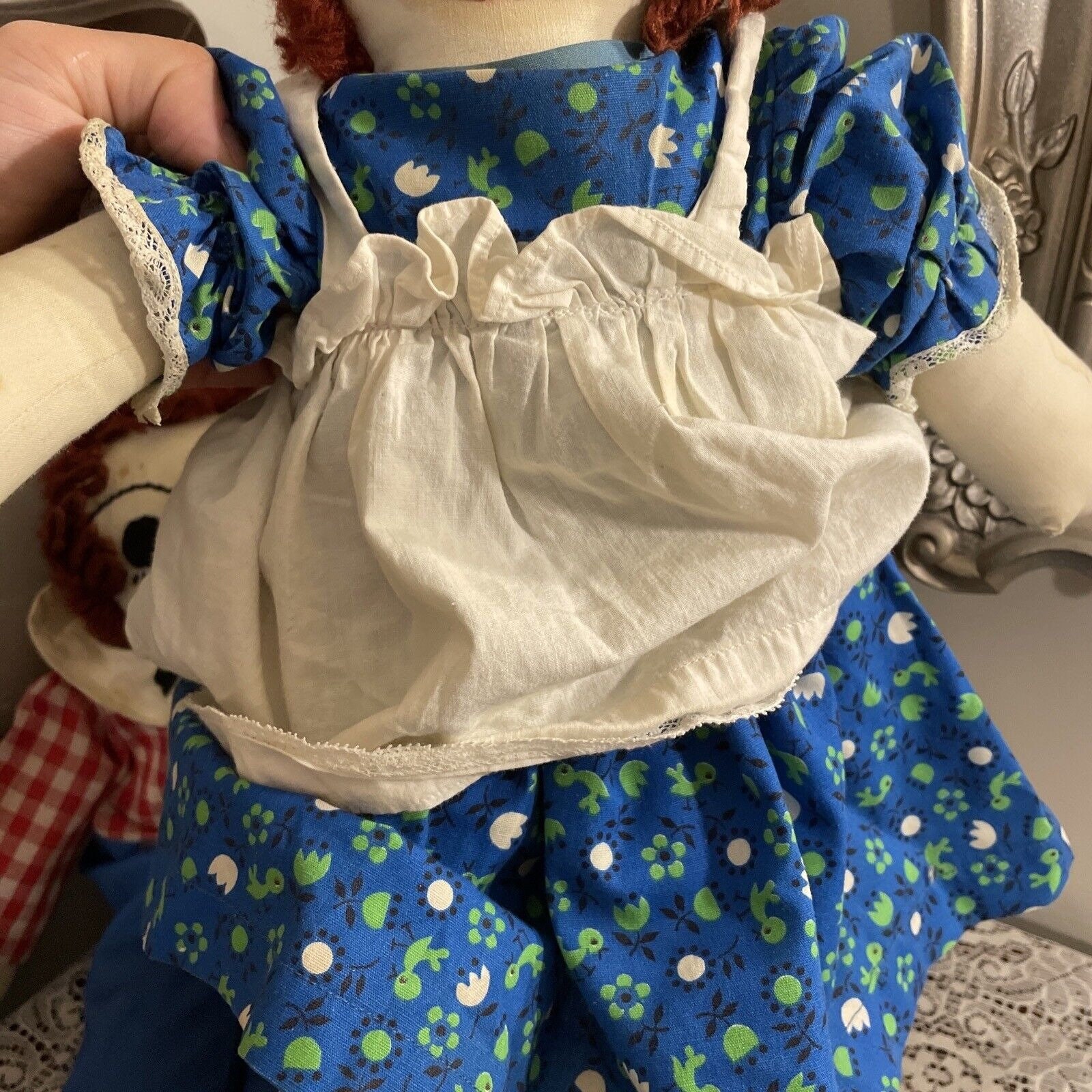 Vintage Antique Large Raggedy Ann and Andy P 20 Cloth Doll Hand Made ...