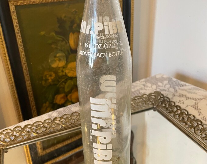 Vintage Mr. Pibb Pop Bottle Soda Bottle - 16 Fl Ounces One Pint Bottle ...