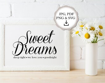 Good Night Sleep Tight Svg | Etsy