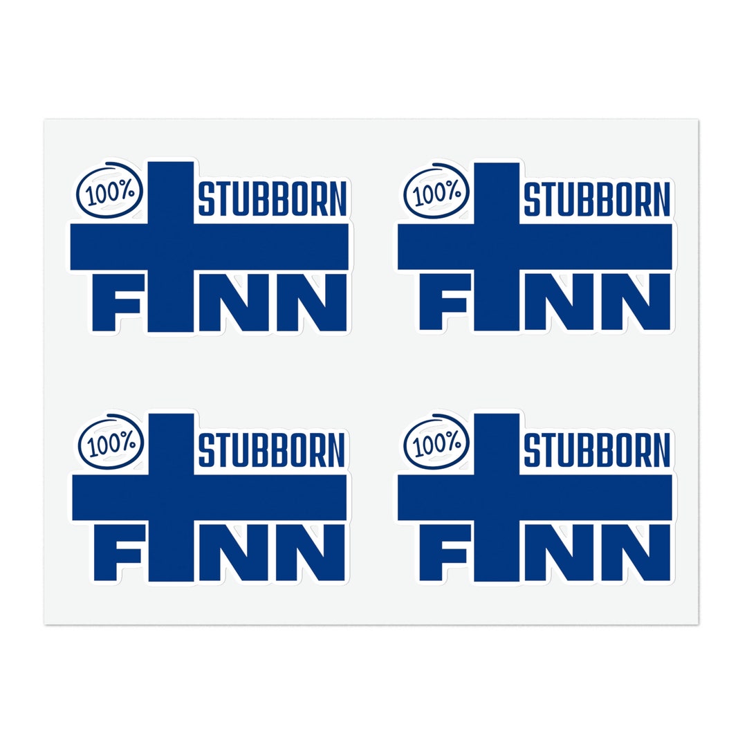 100% Stubborn FINN Finnish SISU Sticker Sheets - Etsy