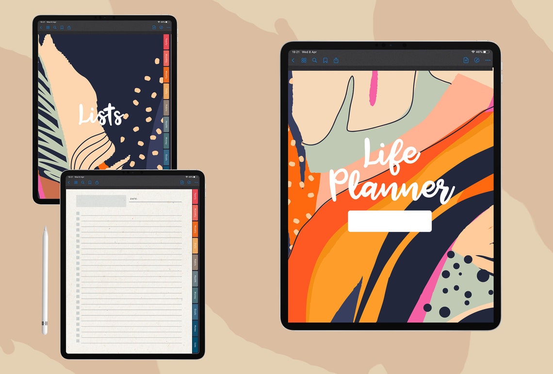 UNDATED DIGITAL PLANNER 10 Sections Multi Layout/color Page - Etsy