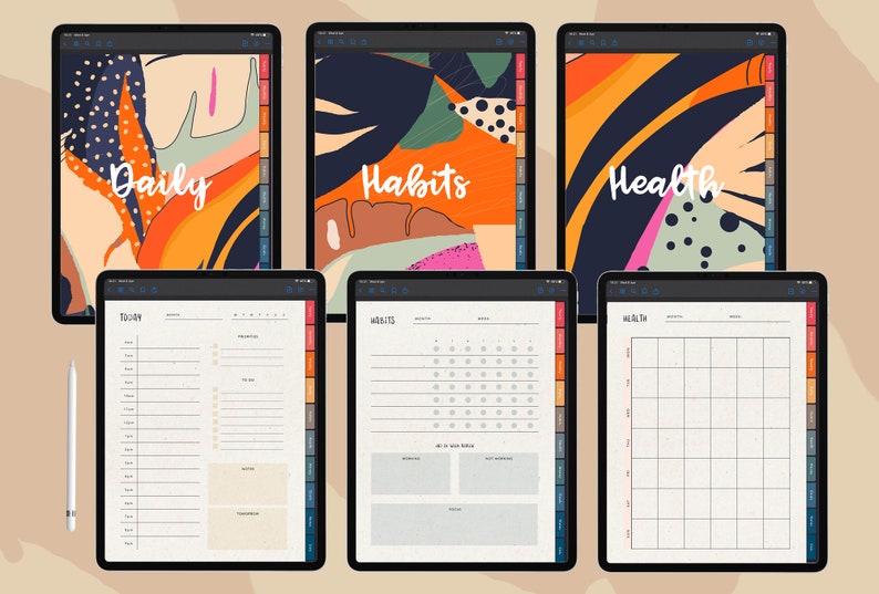 UNDATED DIGITAL PLANNER 10 Sections Multi Layout/color Page - Etsy