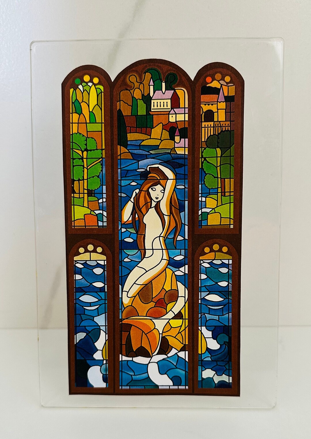 Digital: Mermaid Stained Glass Window - Etsy