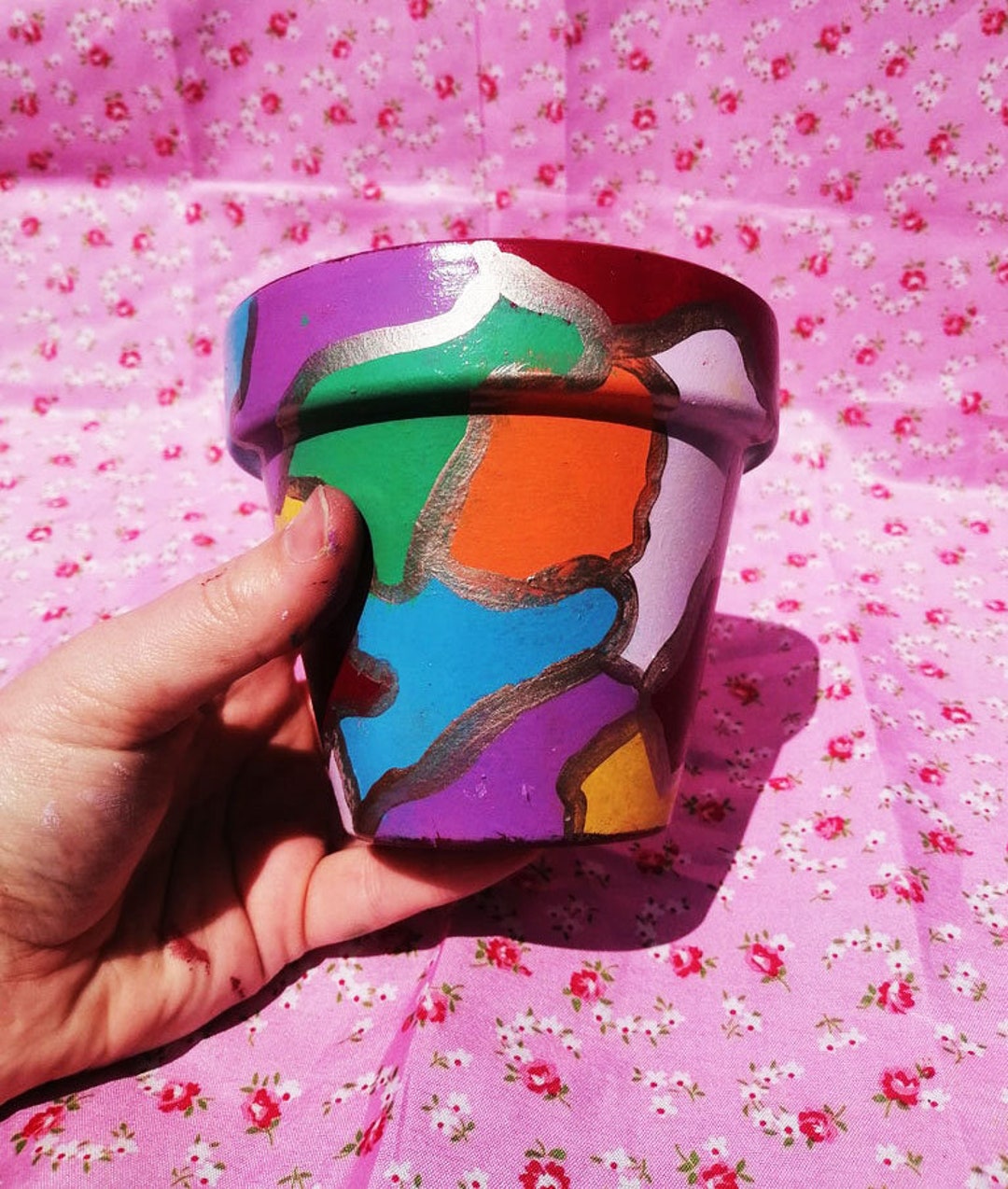 LGBTQ Custom Flag Mosaic Hand-painted Plant Pot Pride - Etsy