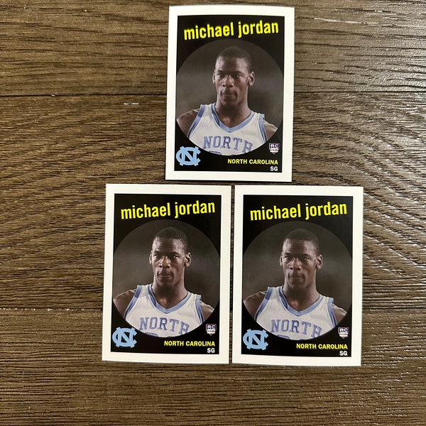 Michael Jordan Rookie Reprint Cards - Etsy