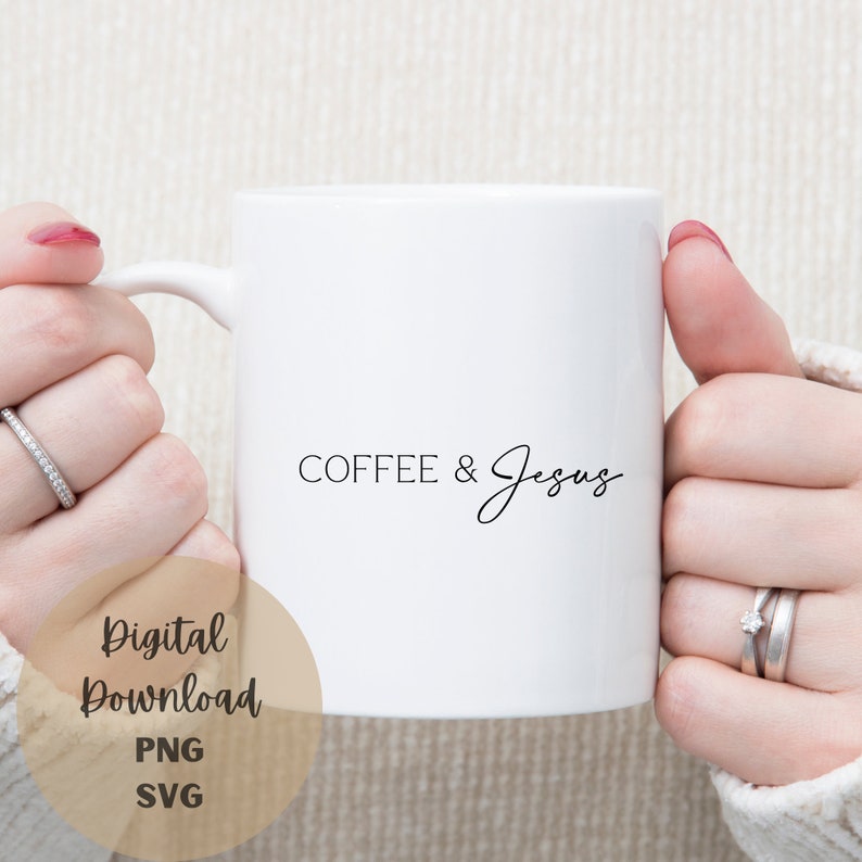 Coffee and Jesus SVG Christian Svg for Shirts Faith Bible - Etsy
