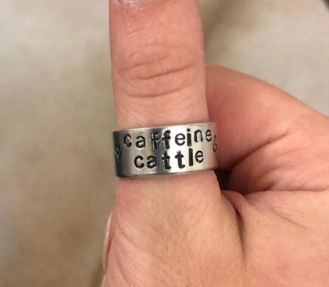 Caffeine & Cattle Ring - Etsy