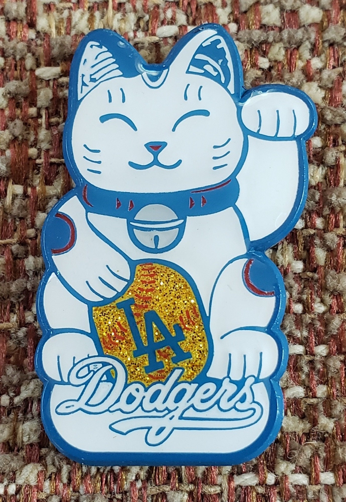 LA Dodgers Lucky Cat Lapel Pin - Etsy