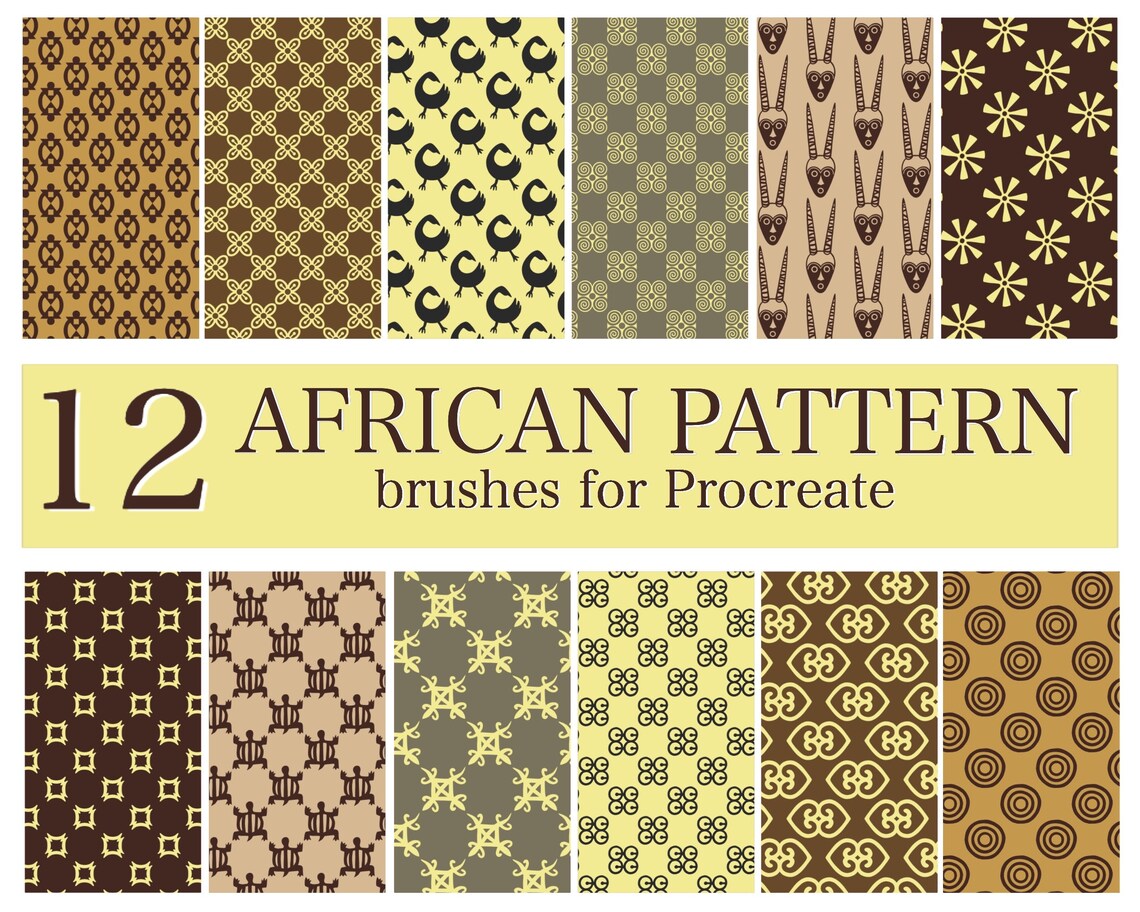 African Brush Procreate, Ethnic Ornament Procreate, African Brush Ipad ...