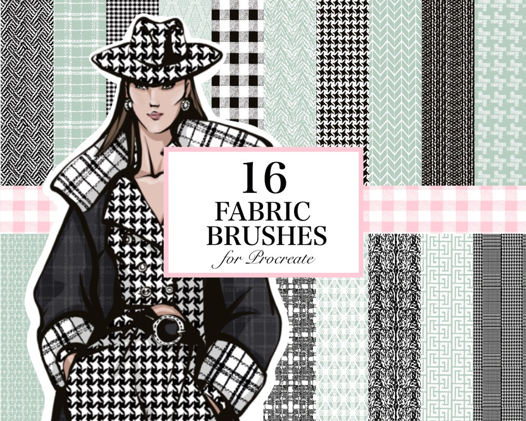 Brush Procreate, Fashion Fabric Brush, Texture Brushes, Knitted Texture ...
