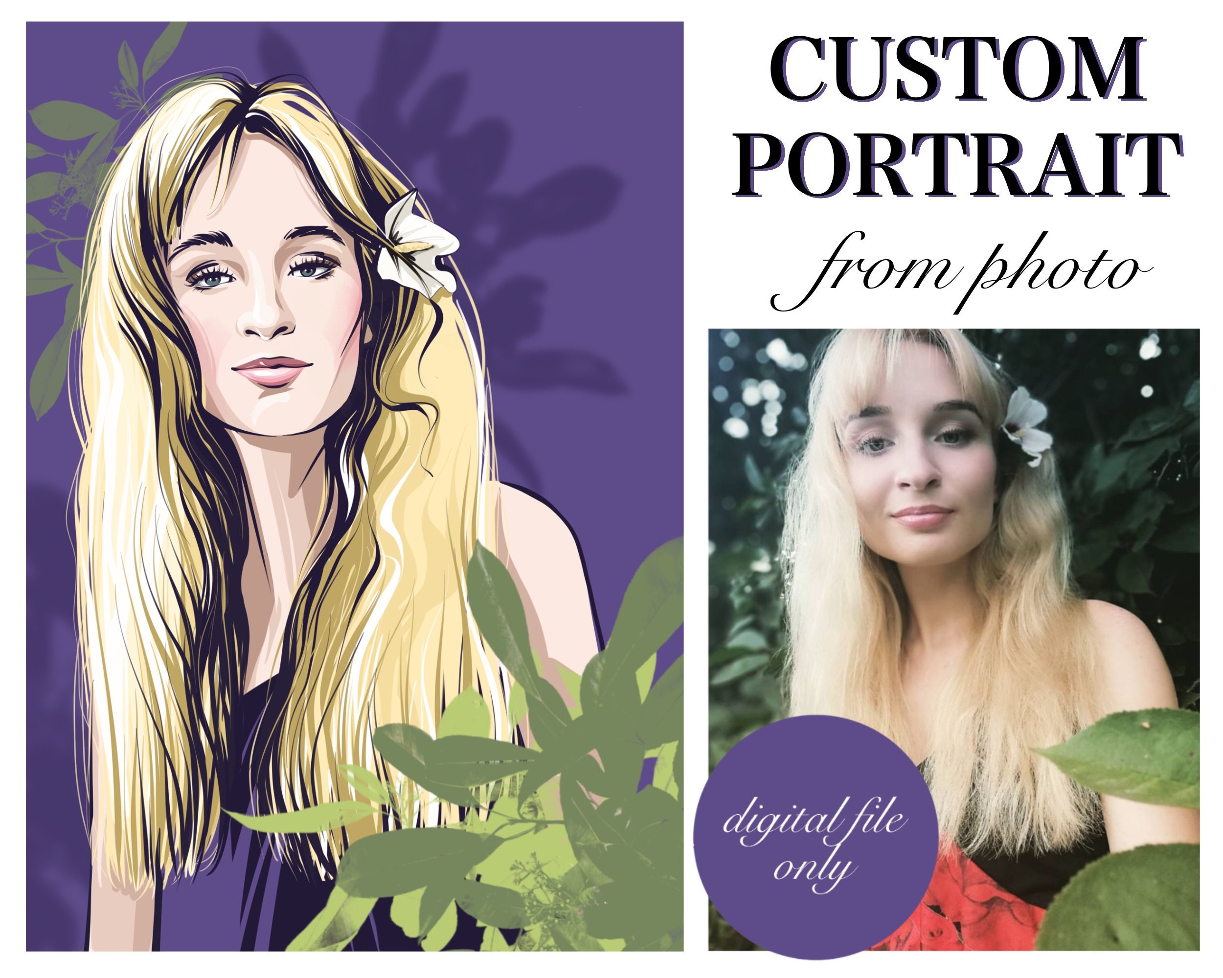 Women Custom Fashion Portrait MADE TO ORDER, Fashion Portrait From ...