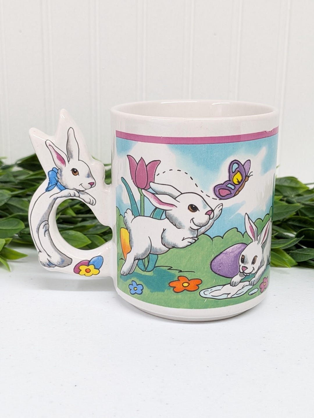 Vintage Easter Bunny Cup - Etsy