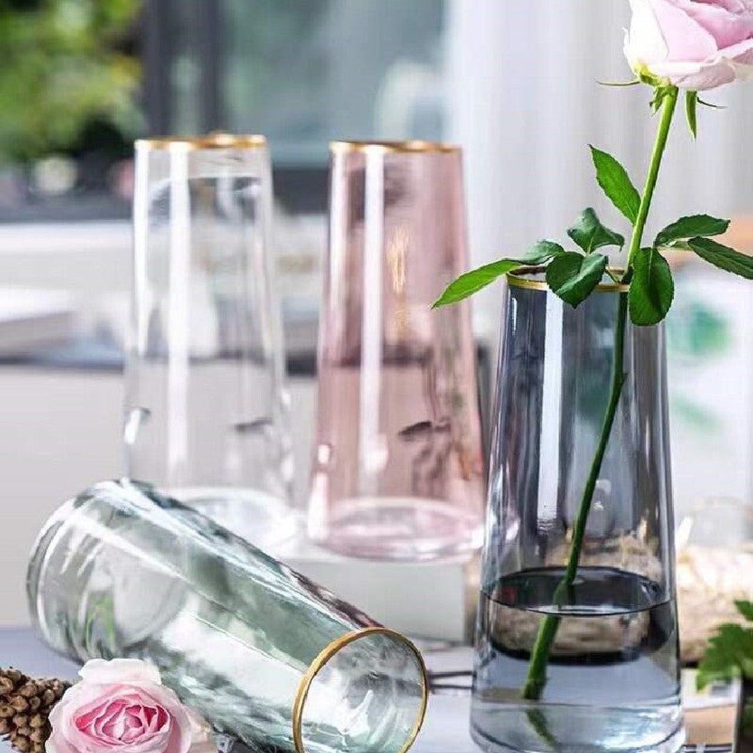 Slender Glass Vase Collection - Etsy