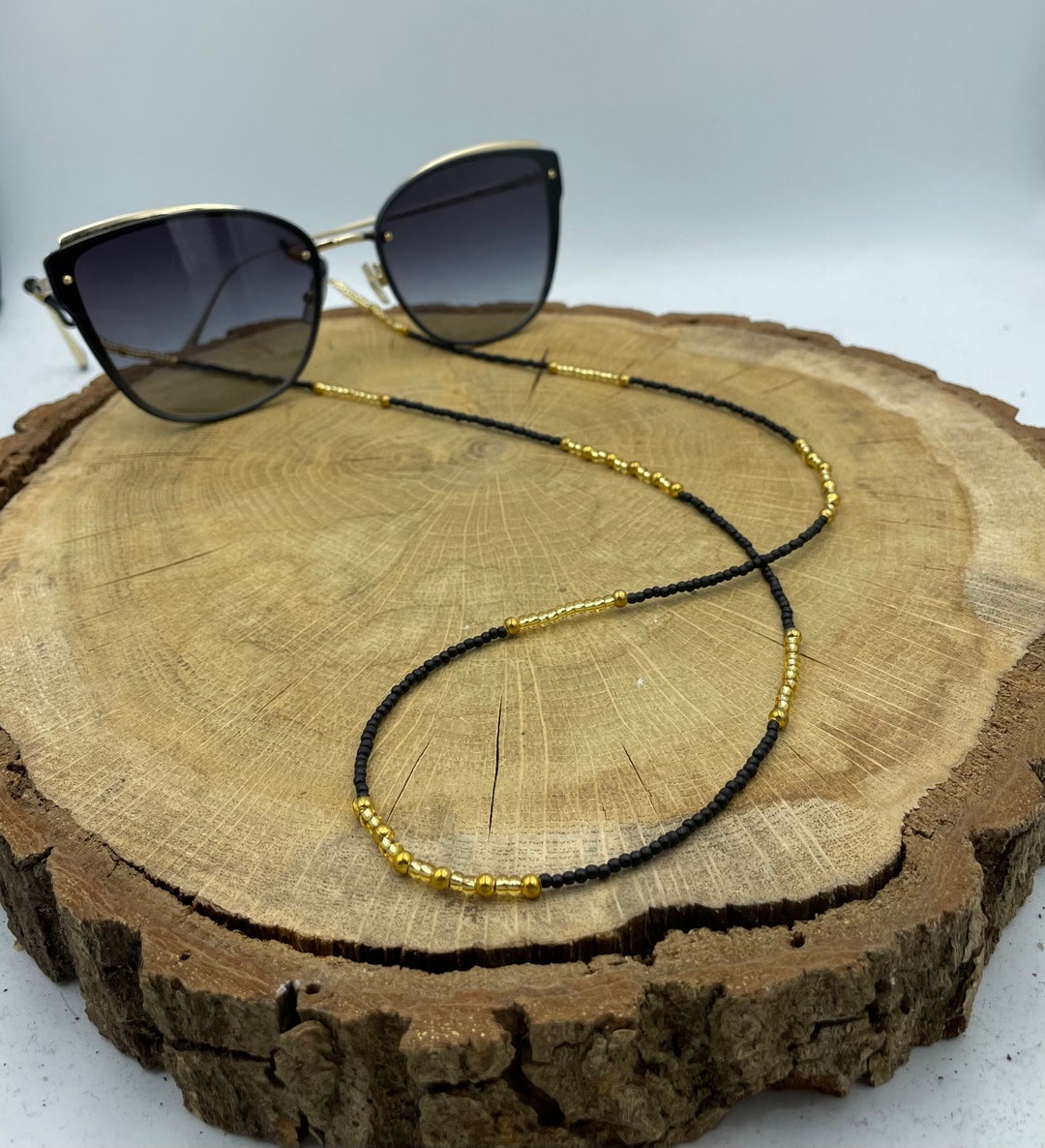 Gold Sparkle Glasses Chain - Etsy