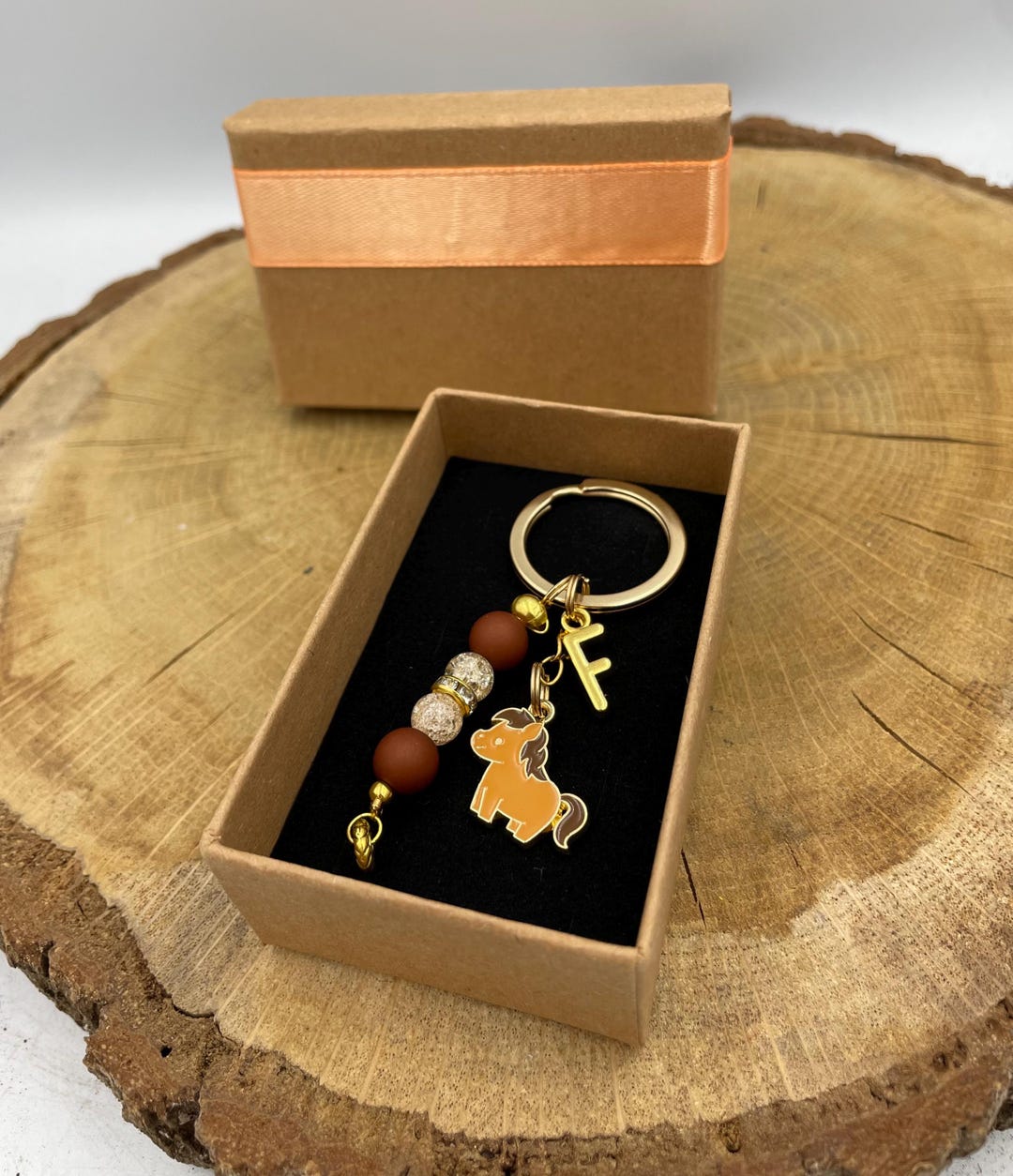 Personal Brown Horse Keychain - Etsy