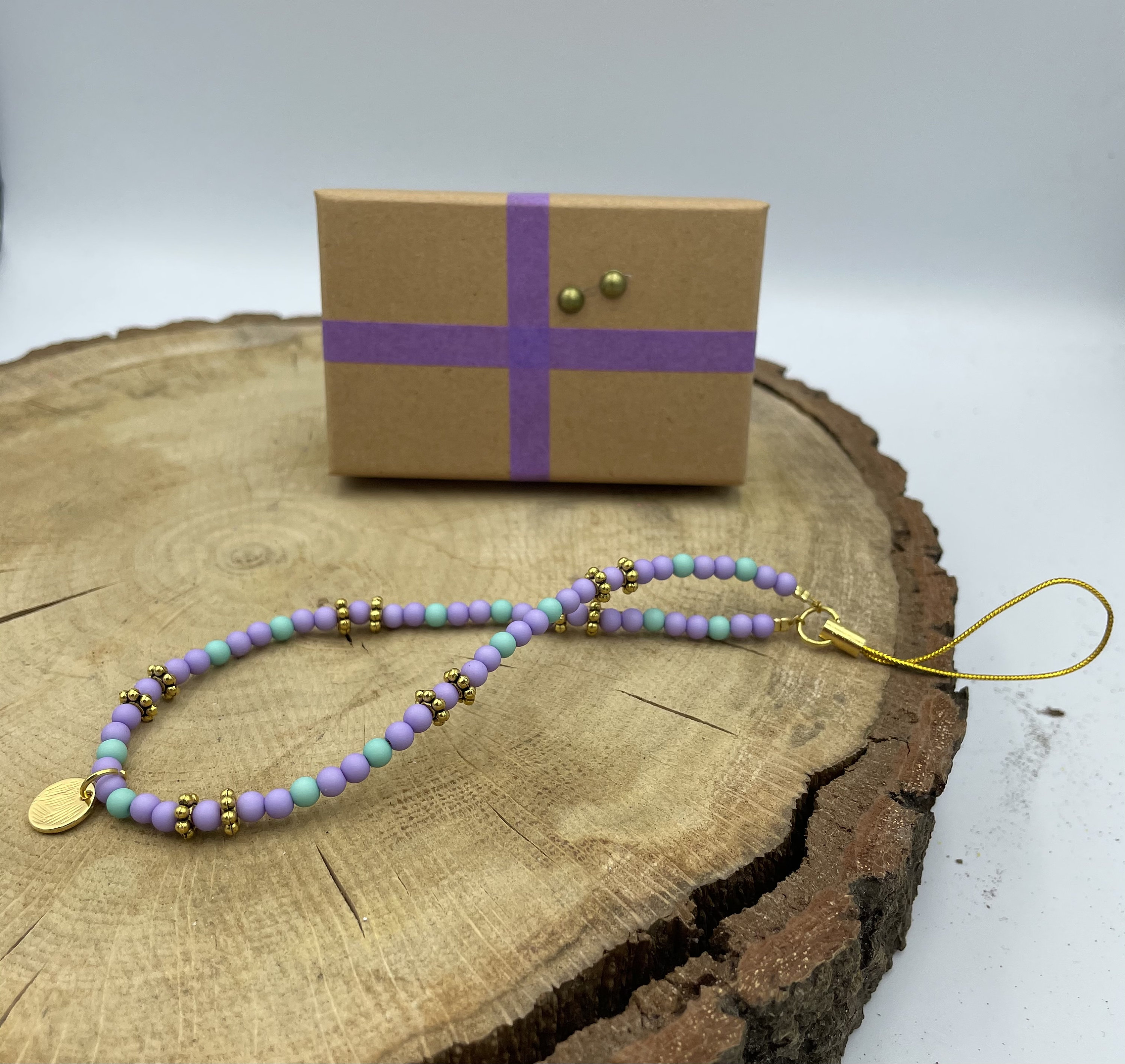 Golden Purple Mobile Phone Chain - Etsy UK