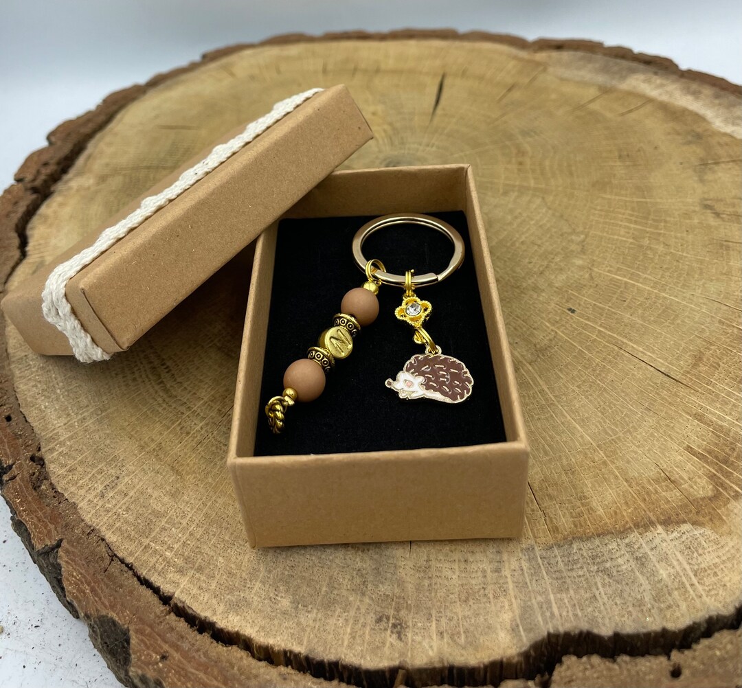 Personal Hedgehog Keychain - Etsy